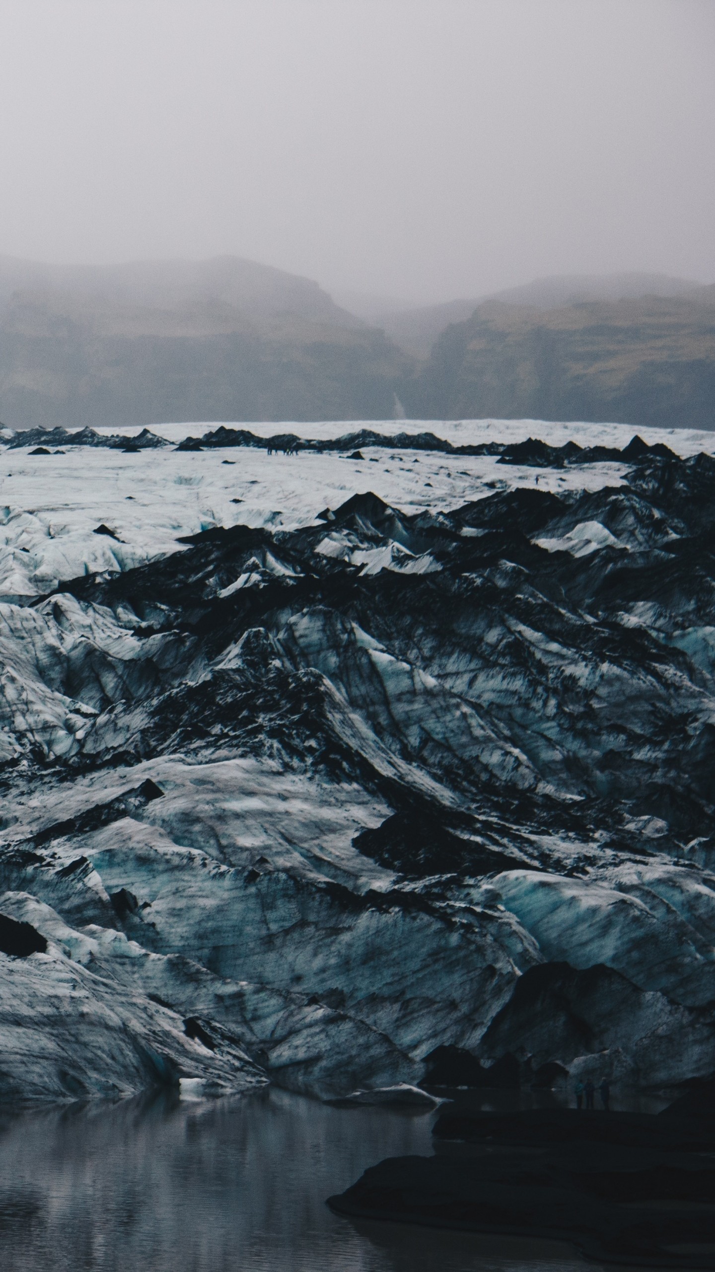 Iceland Ice Floes Ice Shore Wallpaper - [1440x2560]