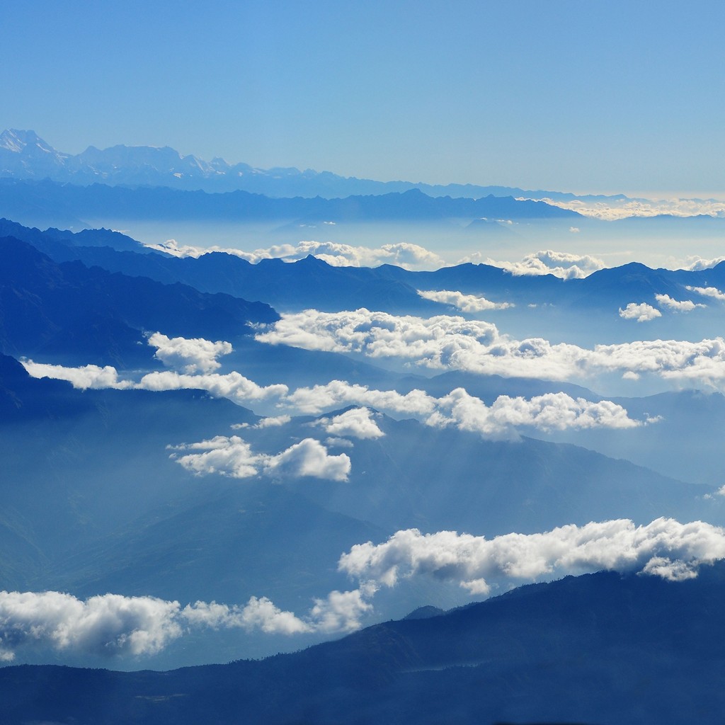Sky Clouds Mountains Wallpaper - [1024x1024]