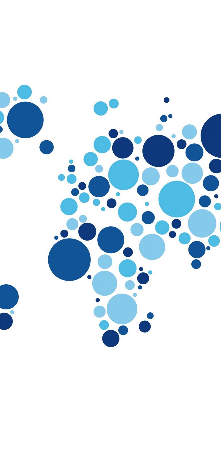 World Map Circles White Wallpaper - [1440x3040]